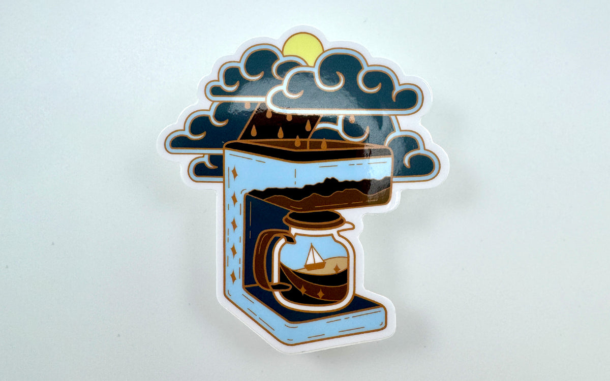 Drip Coffee Vinyl Sticker – Art of Priscilla Wilson